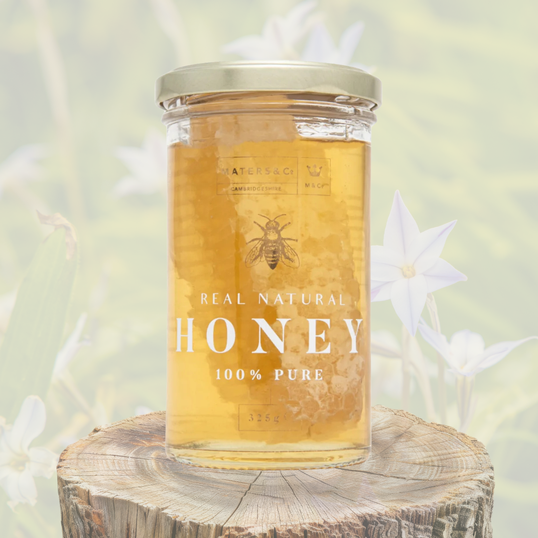 British Starflower (Borage) Honeycomb in Honey Jar – Maters & Co